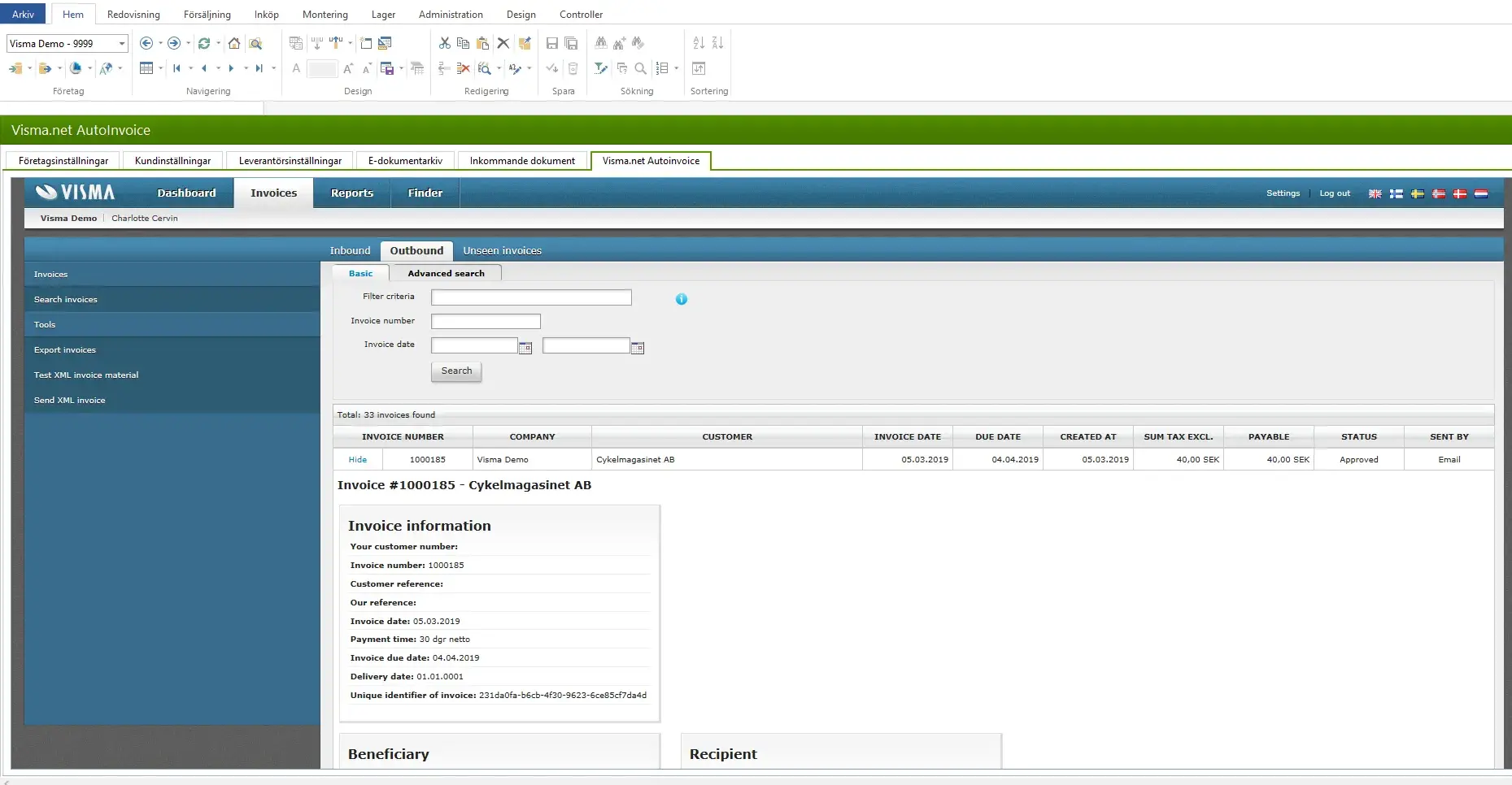 Visma AutoInvoice | Elektronisk fakturahåndtering | Exsitec